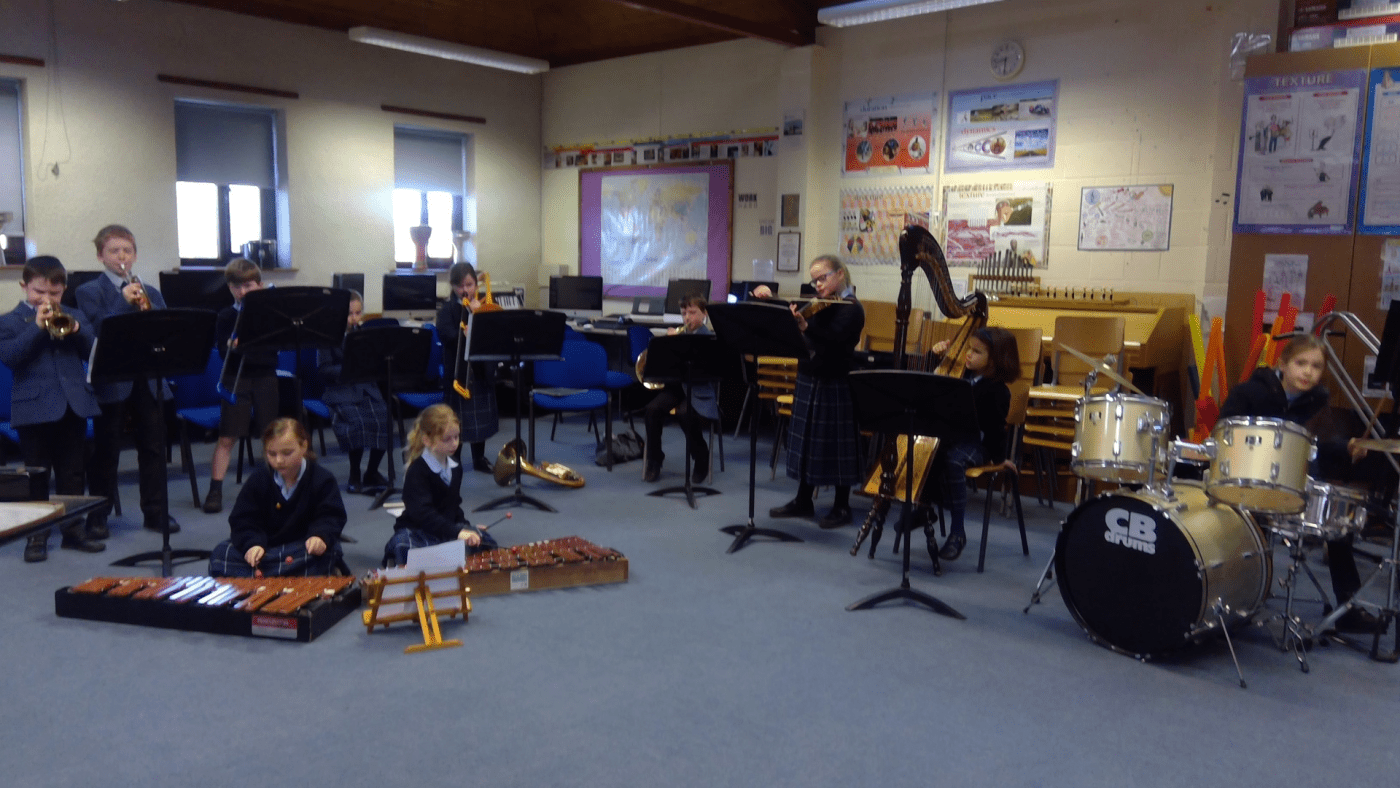 The Prep School band have been hard at work during their rehearsals ...