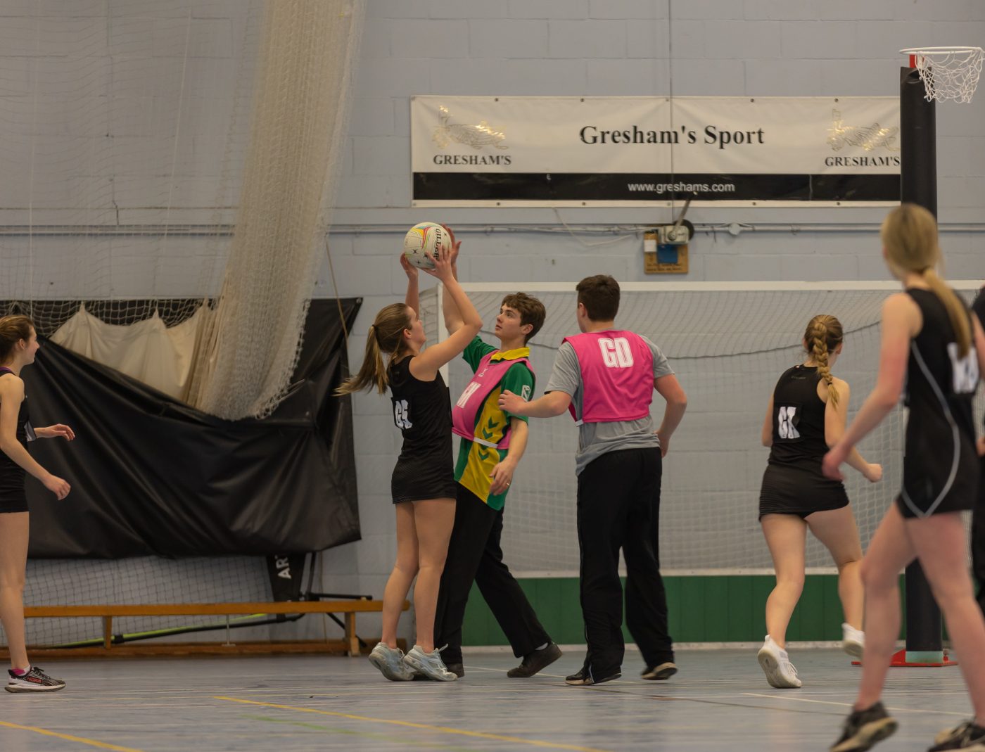 The 1st VII netball team challenged the 1st XV rugby team to a netball ...