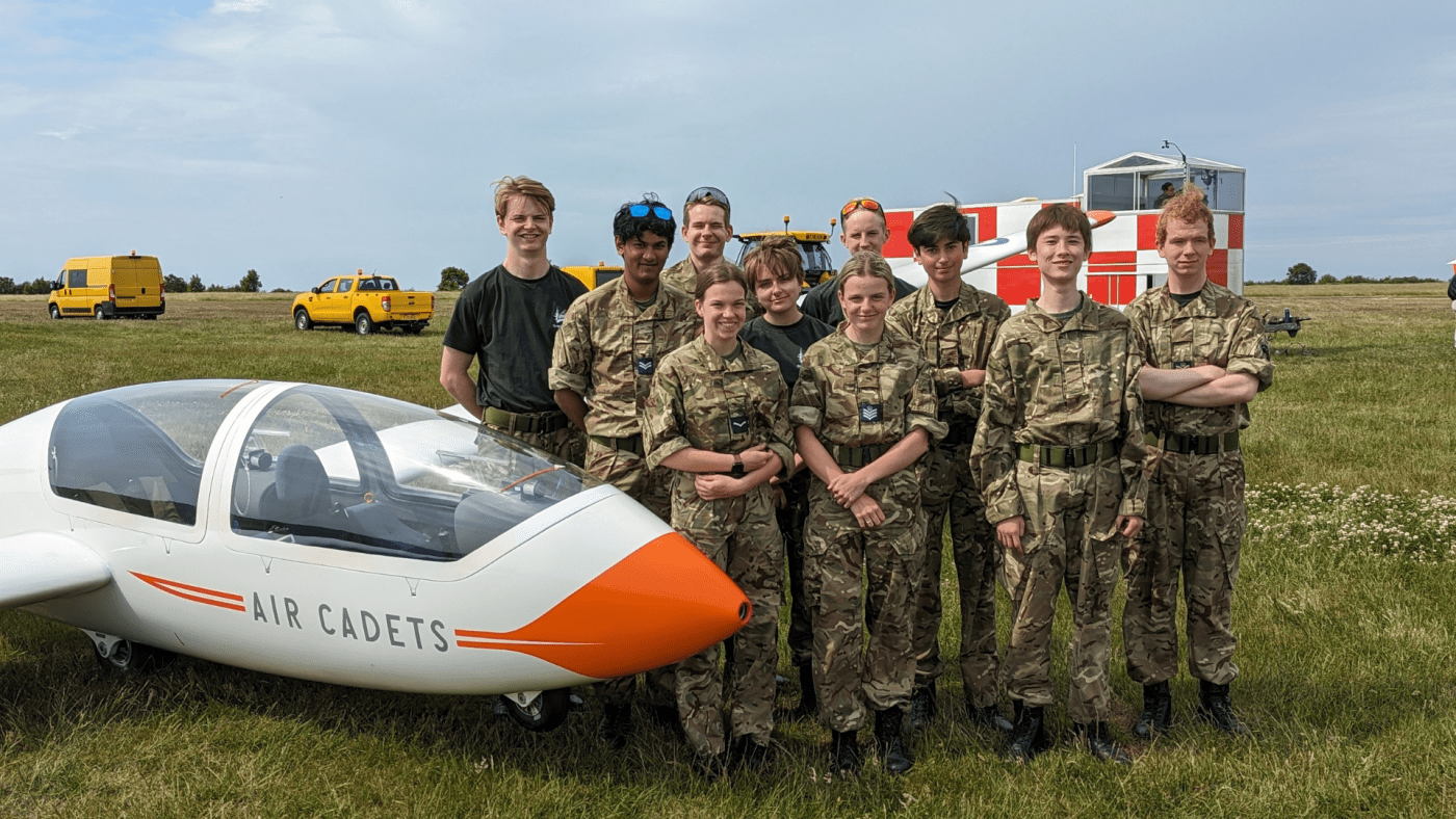 RAF cadets went gliding at RAF Syerston - Gresham's School