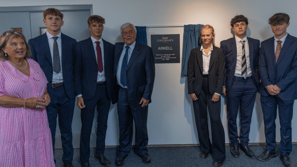 Arkell House has been declared open by John Arkell - Gresham's School