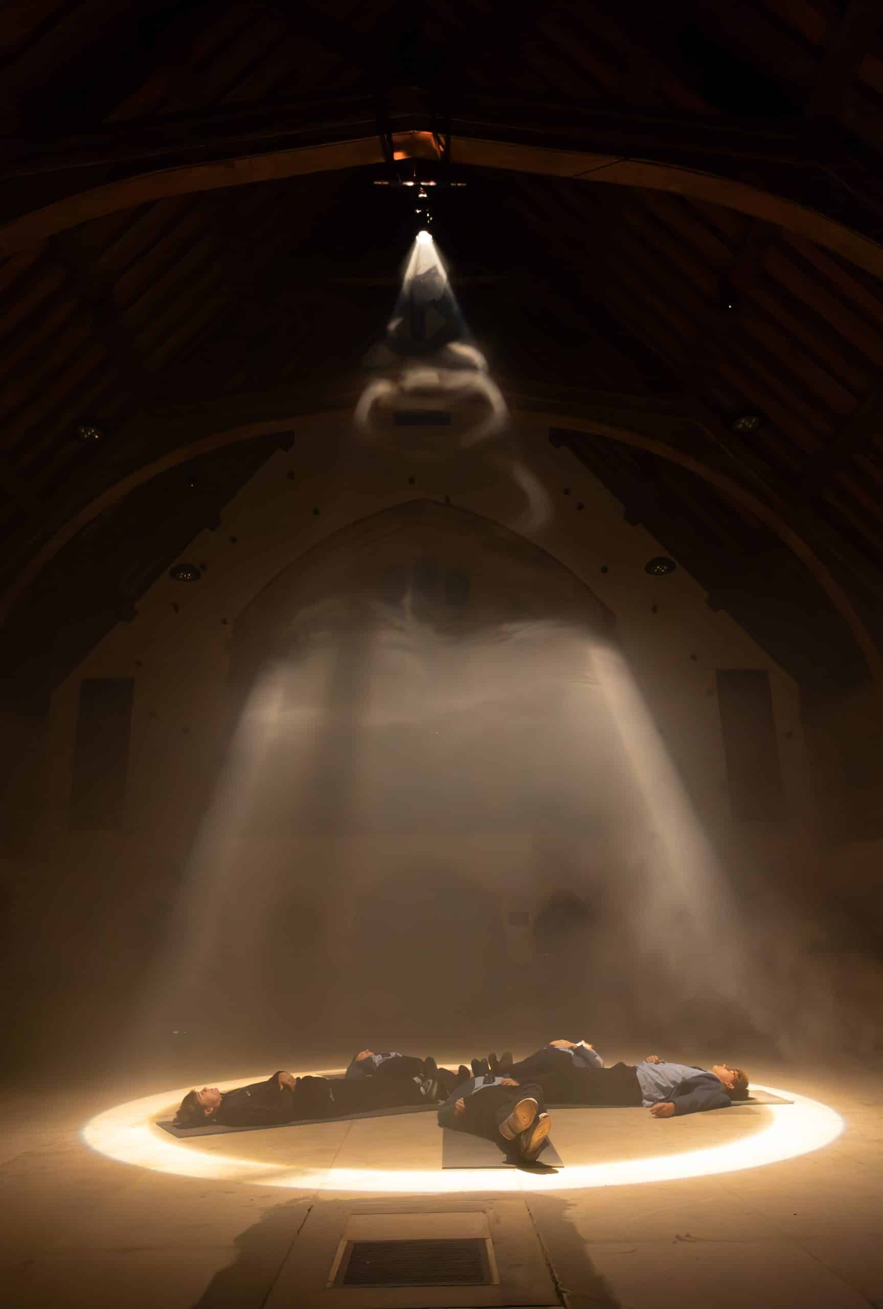 A special light installation named 'The Light of Peace' was set up in ...