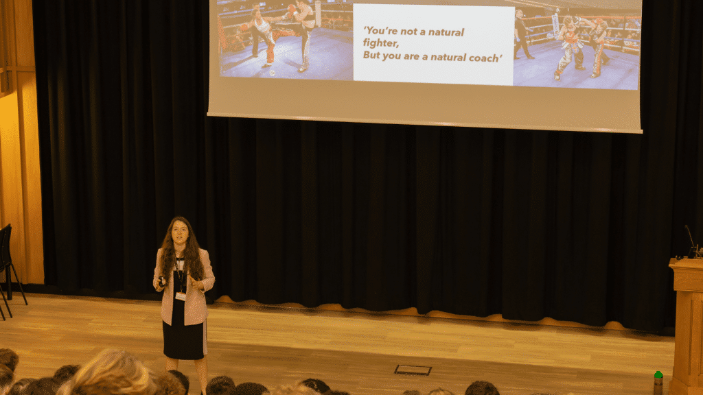 Jess Roper gave an inspirational talk to Year 13 about her journey into kickboxing - Gresham's ...