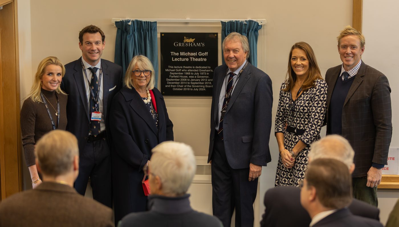 The Michael Goff lecture Theatre officially opens - Gresham's School