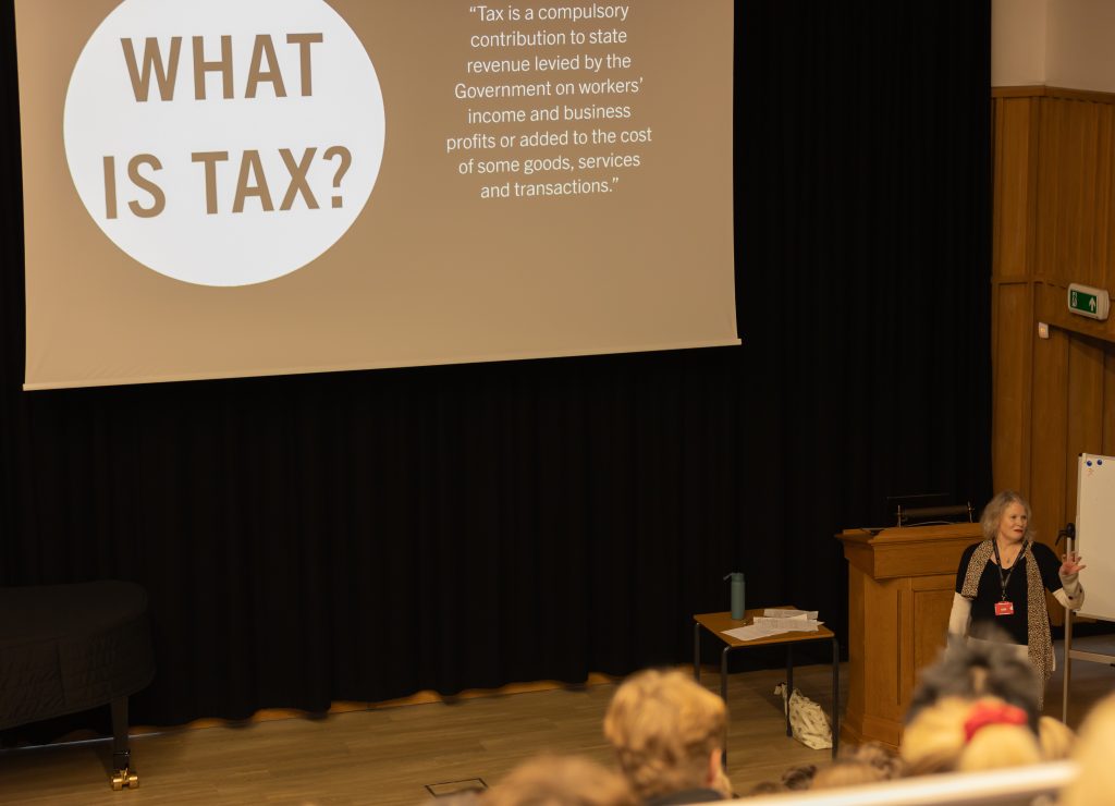 Year 13 pupils explore the history of taxation with Kaff Booty ...